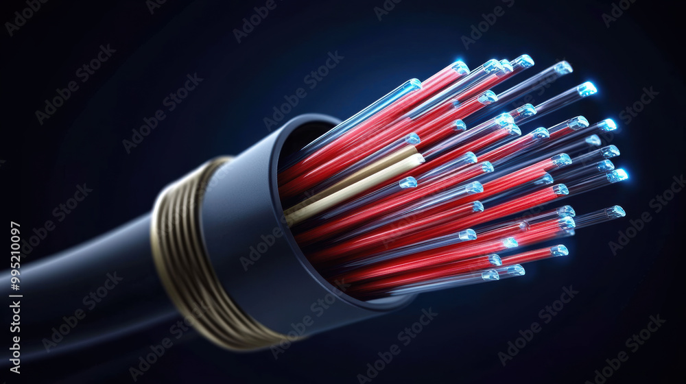 Fiber optic cables are essential for modern communication, showcasing ...