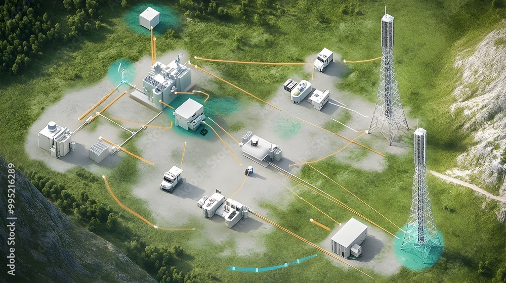 Conceptual Diagram Illustrating How a Walkie Talkie Device Connects to ...