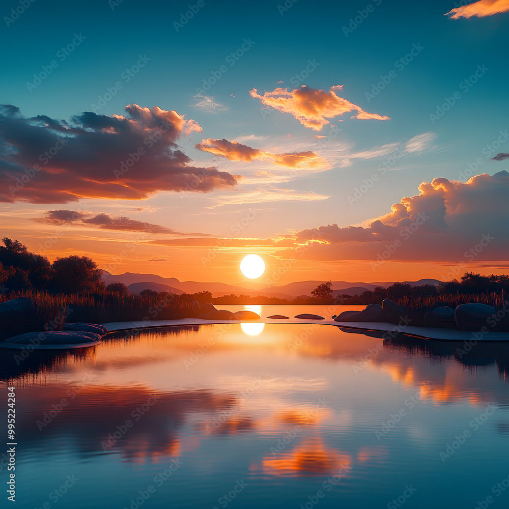 A highresolution image capturing the essence of a hot summer evening ...