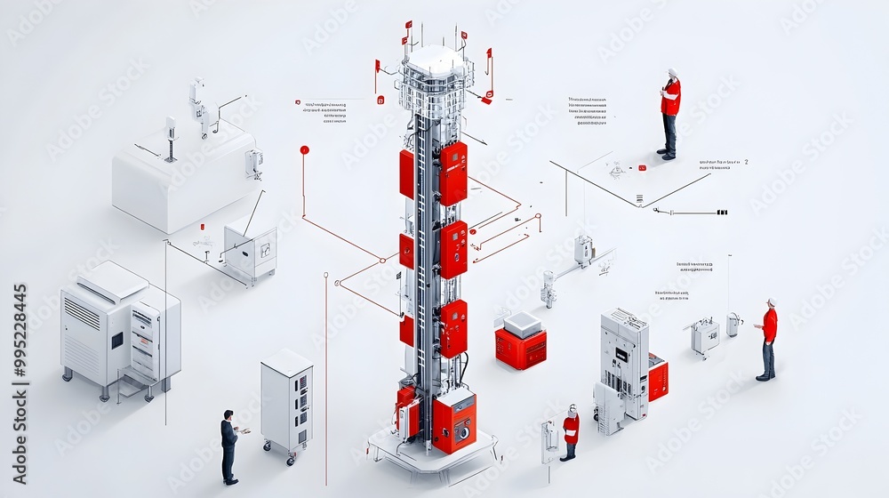 Detailed schematic diagram showcasing the inner workings and signal ...