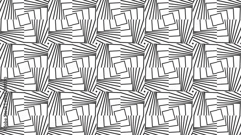 black lines line up. change and move according to patterns. combined ...