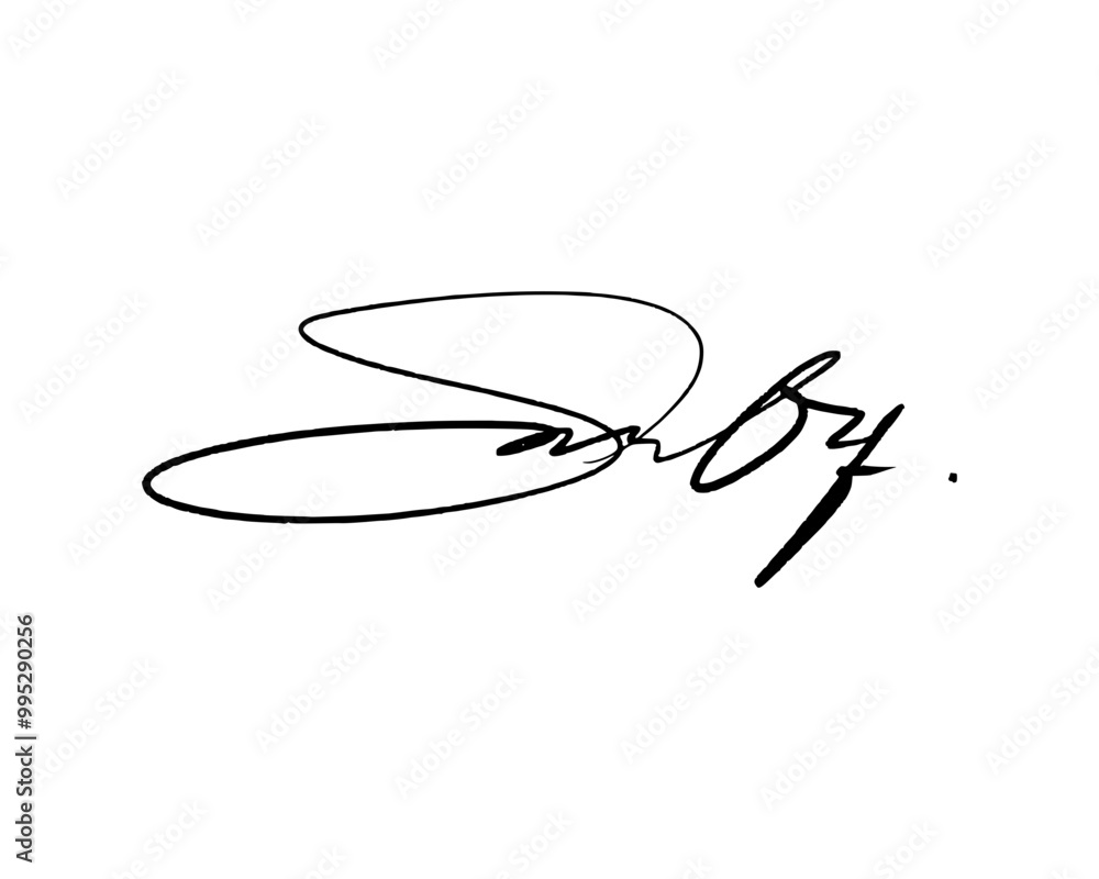 Abstract signature ideas starting with the first letter S. Vector with ...
