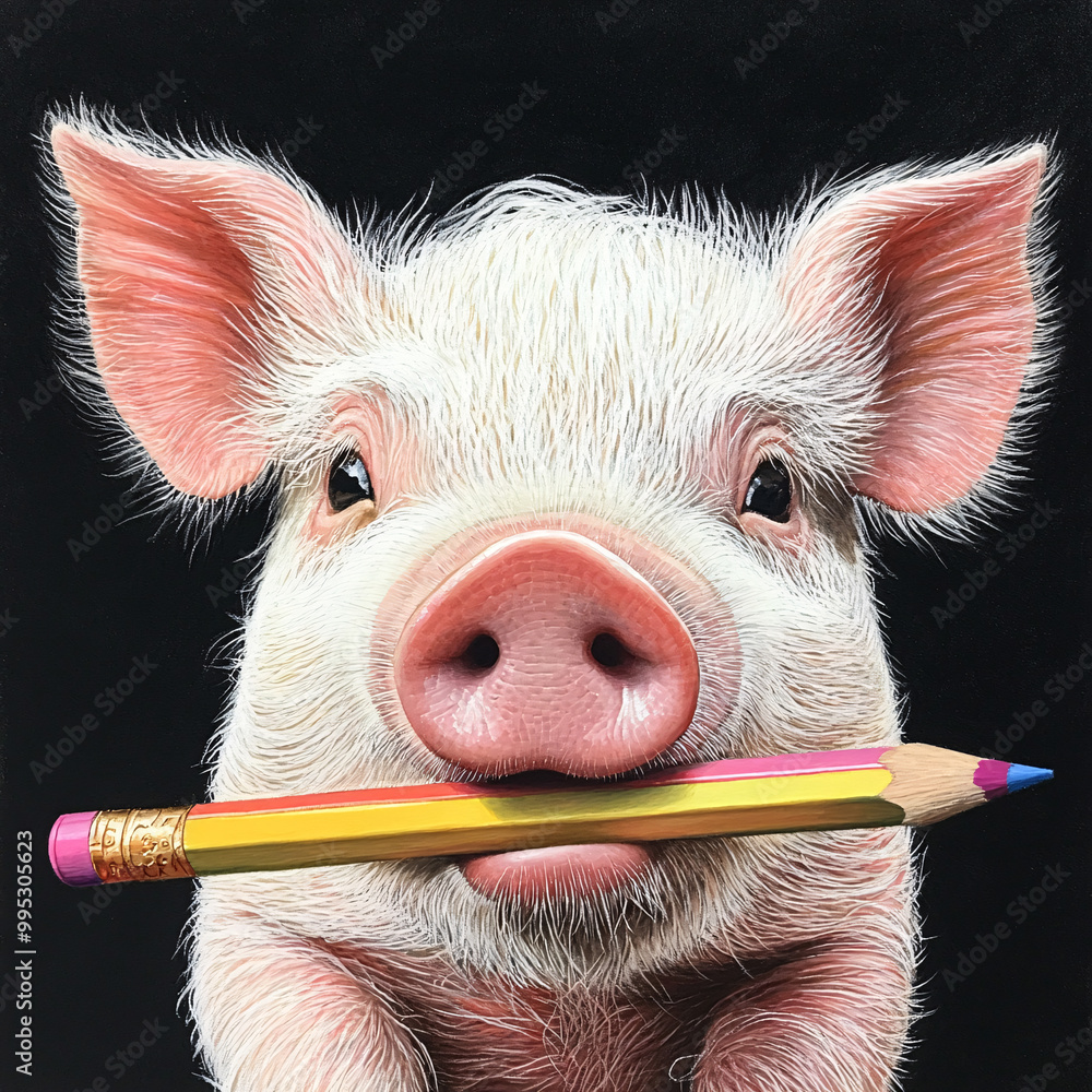 small tiny pig, Little funny minipig, Tiny pot-bellied pig mini-pig ...