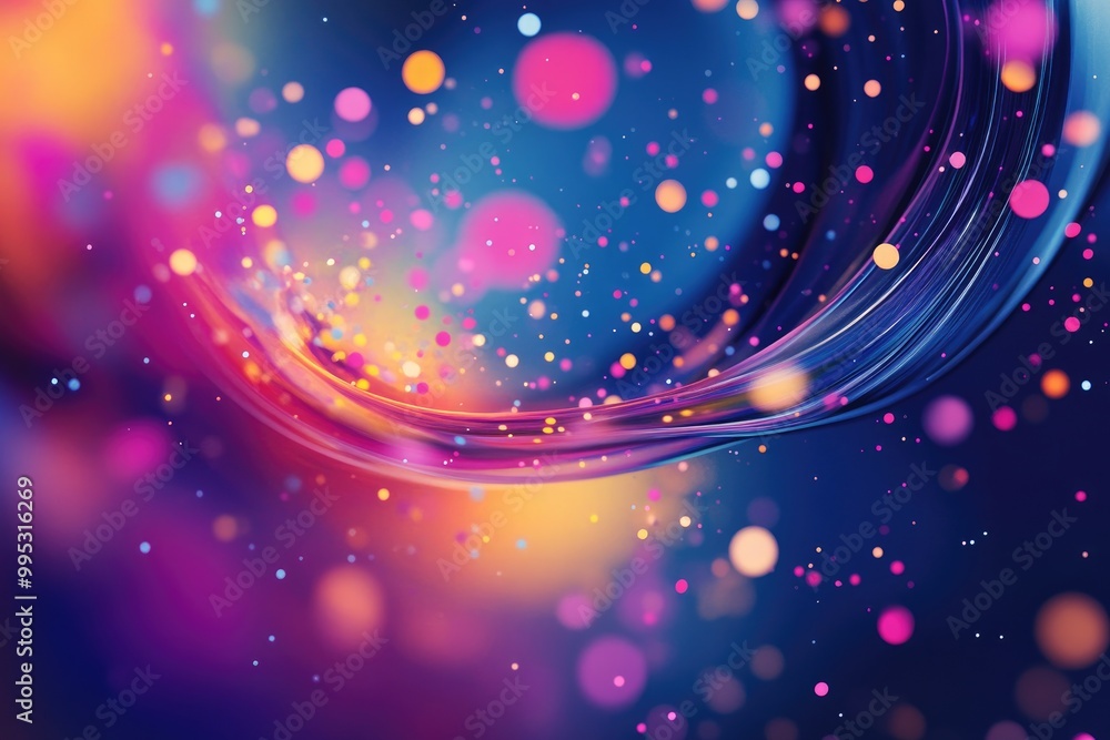 Vibrant blurred graphics created from diverse color combinations A 2D ...