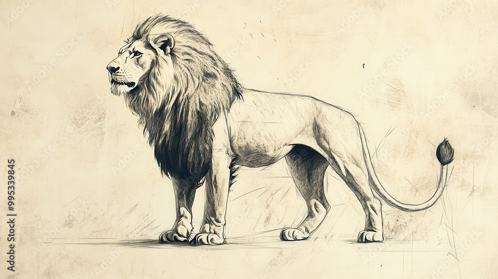 Psalms 76 Biblical Illustration: The Majestic Lion in Zion, Standing ...