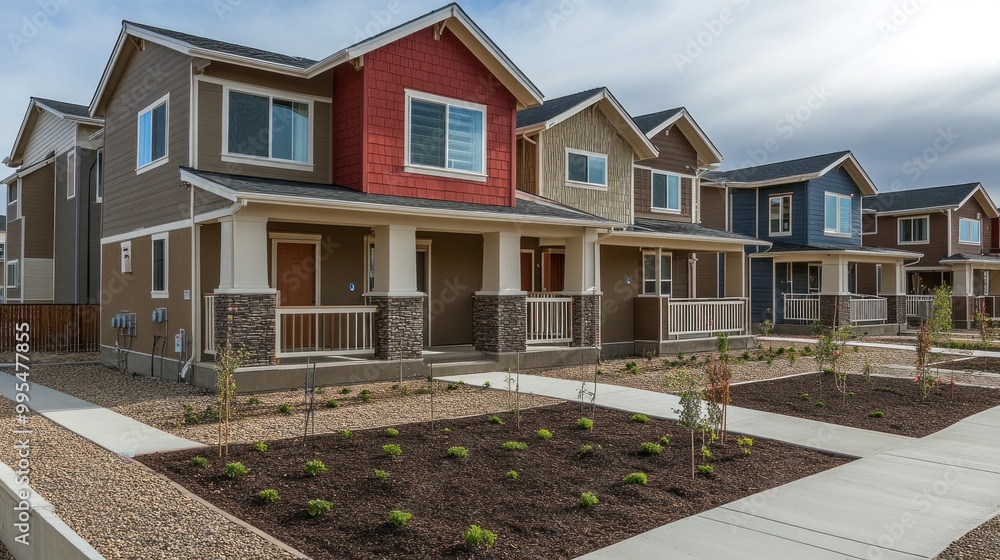 Community garden in a low-income housing complex, symbolizing the ...