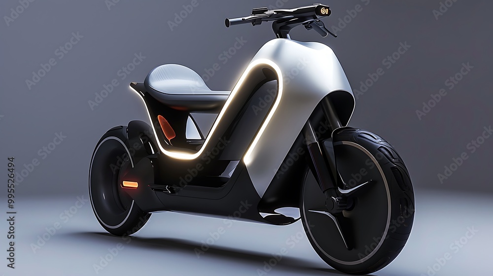 Futuristic electric scooter design showcasing advanced technology and a ...