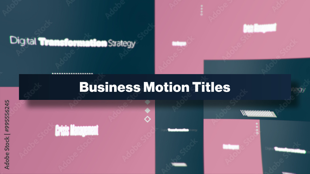 Business Motion Titles | Multi-Resolutions and Color Control Panel ...