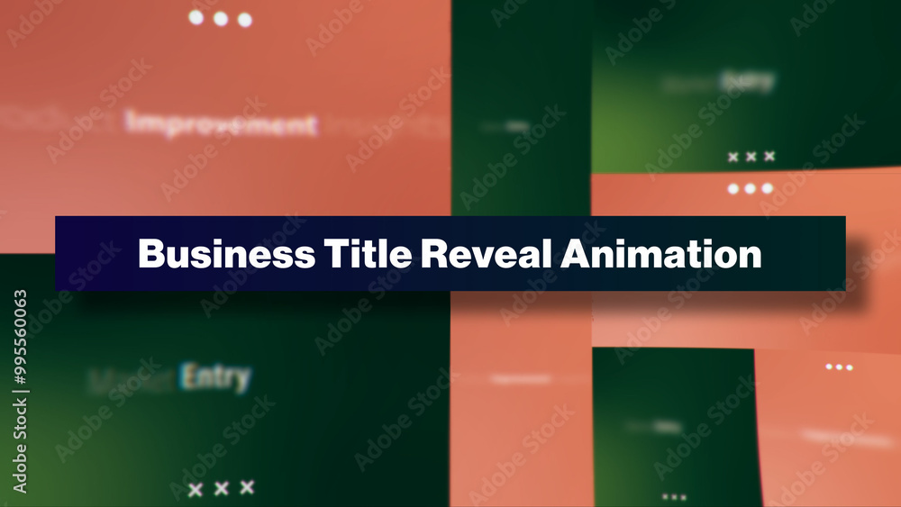 Business Title Reveal Animation | Multi-Resolutions and Color Control ...