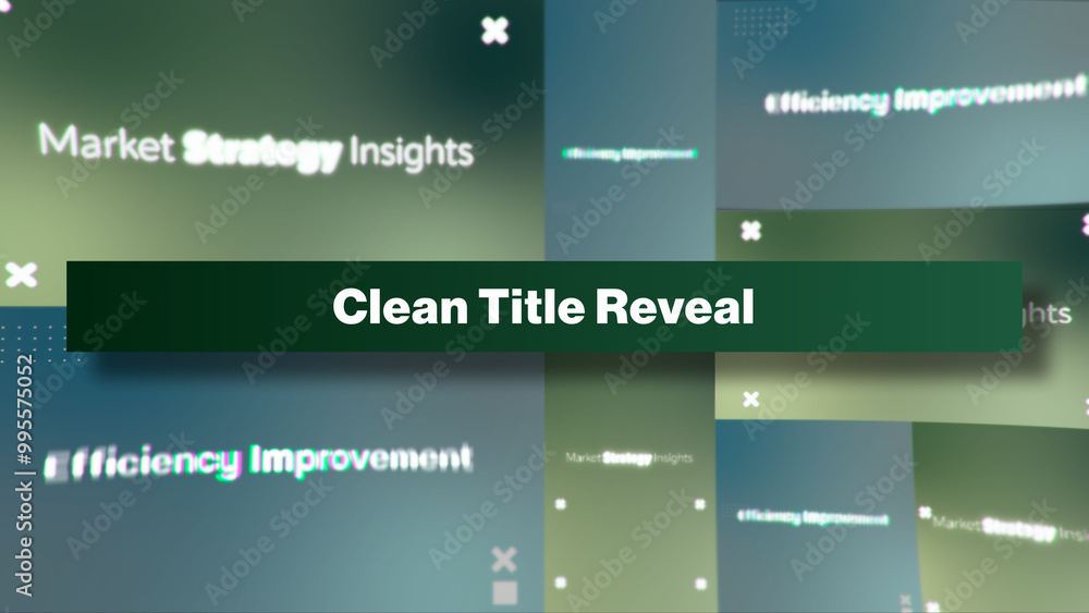 Clean Title Reveal | Multi-Resolutions and Color Control Panel Stock ...