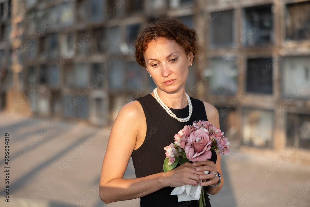 Tragic moment of visiting cemetery worshiping memory of deceased ...