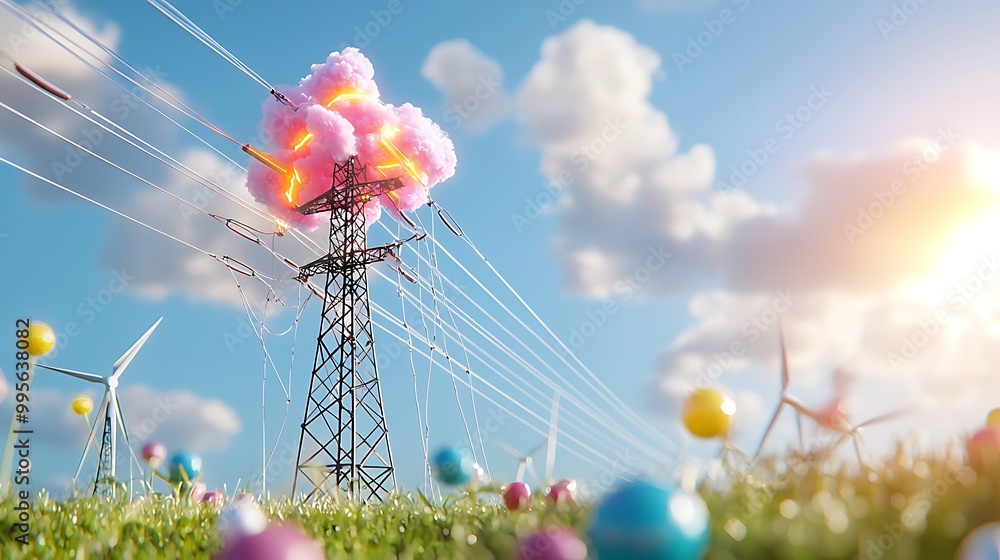 A modern energy facility with interactive digital energy grids and ...