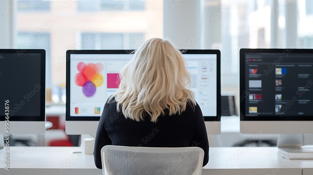 An innovative journalist reporting with interactive digital tools in a ...