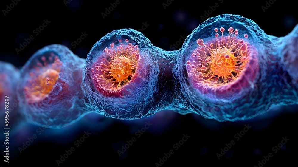 Detailed Visualization of Cellular Mitosis Phases for Educational ...