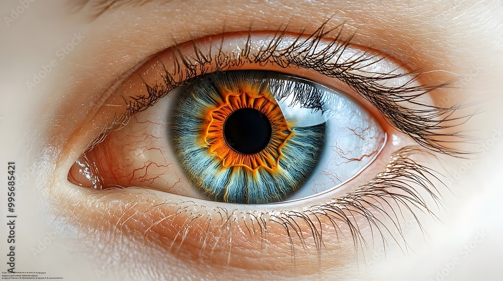 Detailed Cross Section of the Human Eye Anatomy Showing Key Structures ...