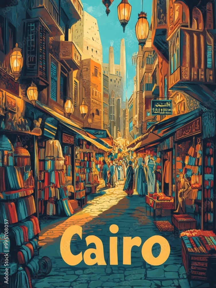 Wander through bustling streets in Cairo, where colorful fabrics and ...
