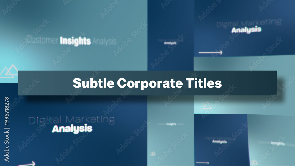 Subtle Corporate Titles | Multi-Resolutions and Color Control Panel ...