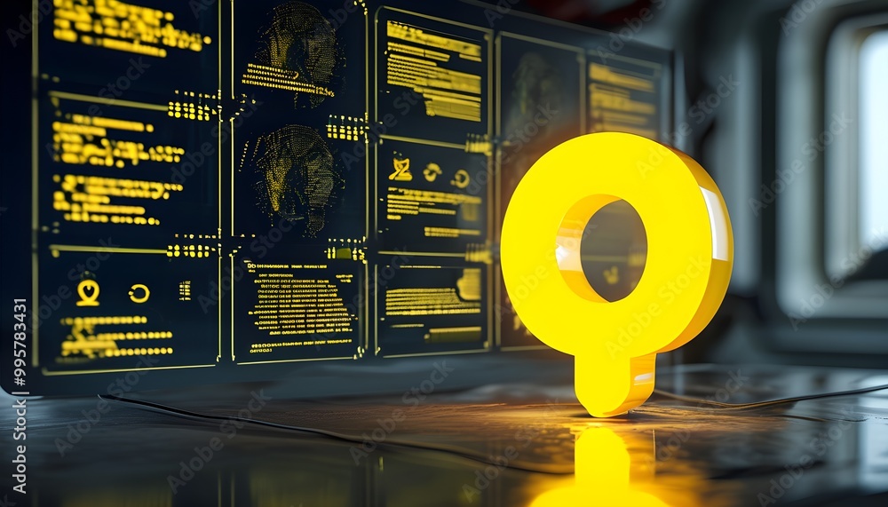 Yellow Exclamation Mark Icon Representing AI Alert Systems and Anomaly ... Yellow Exclamation Mark Icon Representing AI Alert Systems and Anomaly ...
