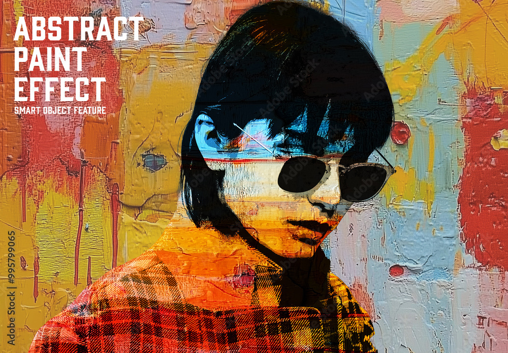 Abstract Art Effect with Generative AI Stock Template | Adobe Stock