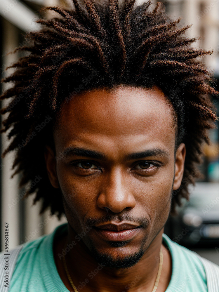 Soulful street performer's face captured in moment of musical passion ...
