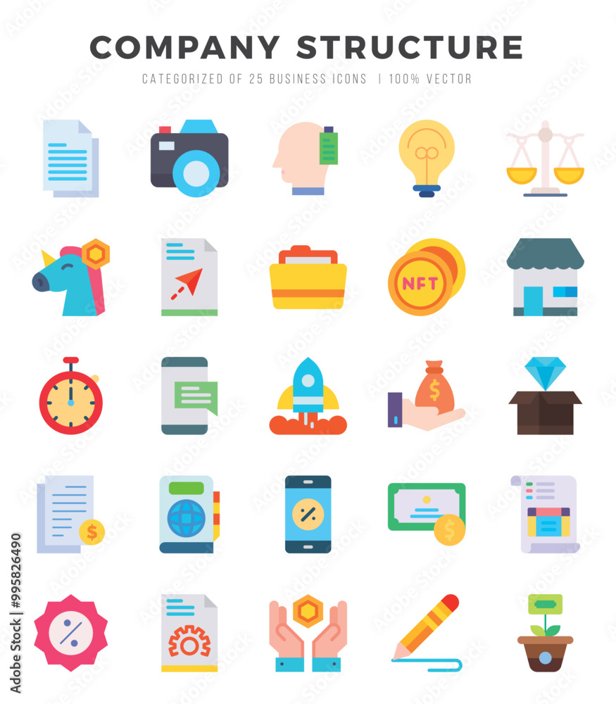 Company Structure icon pack for your website. mobile. presentation. and ...