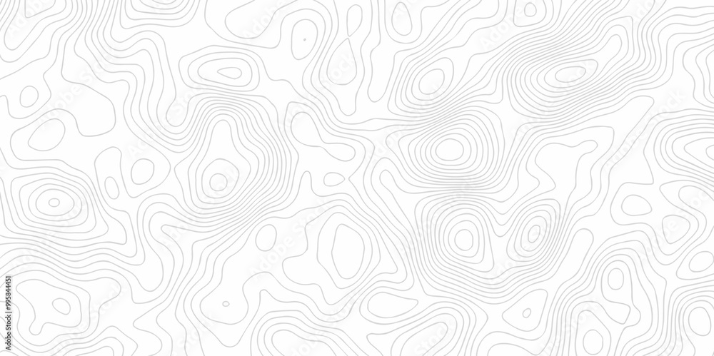 Topographic white wave line geography landscape Topo contour map on ...