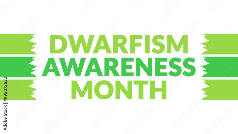 Dwarfism Awareness Month In and Out text from split line animation on a ...