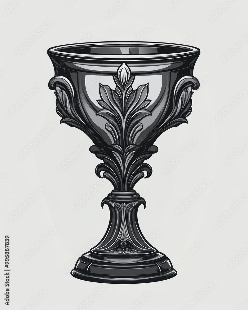 Gothic style decorative goblet concept art Design element featuring a ...