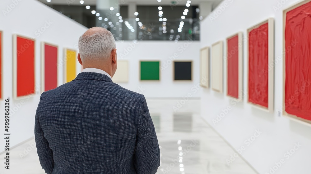 Elegant private auction room filled with rare art pieces and high-net ...