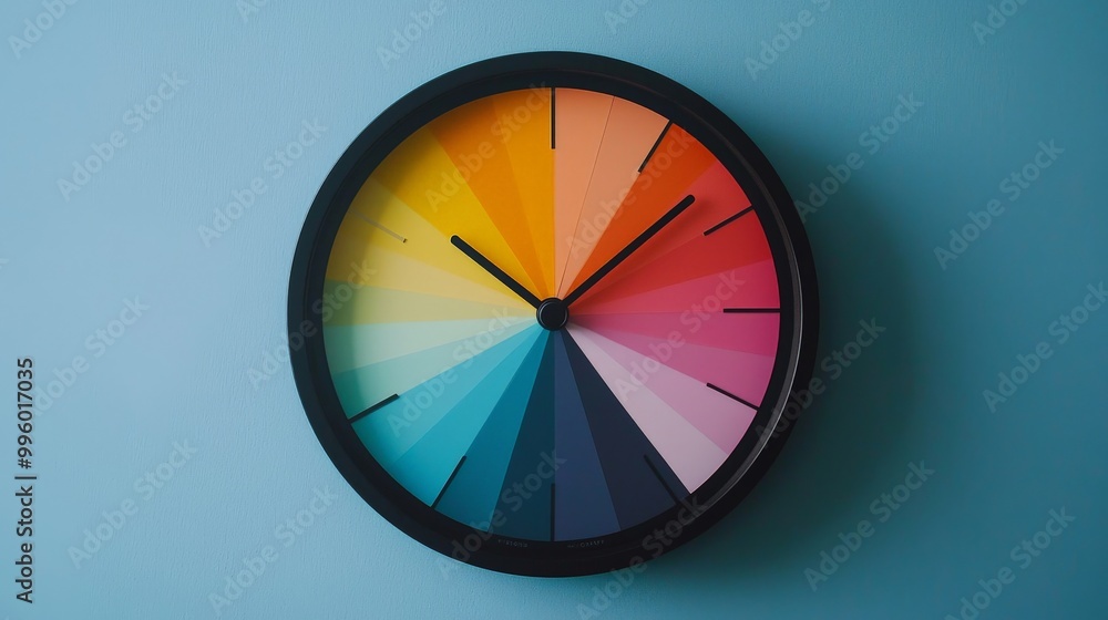A clock where visual goal tracking is the changing colors of the face ...