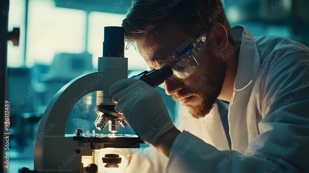 Lab Technician Examining Cell-Cultured Meat for the Future of ...