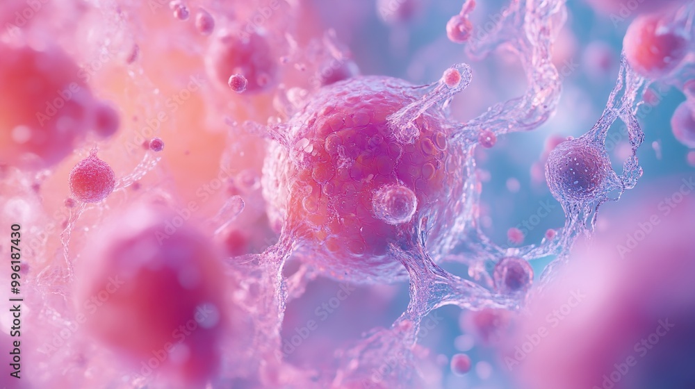 Microscopic View of a Cell: Exploring the Building Blocks of Life Stock ...