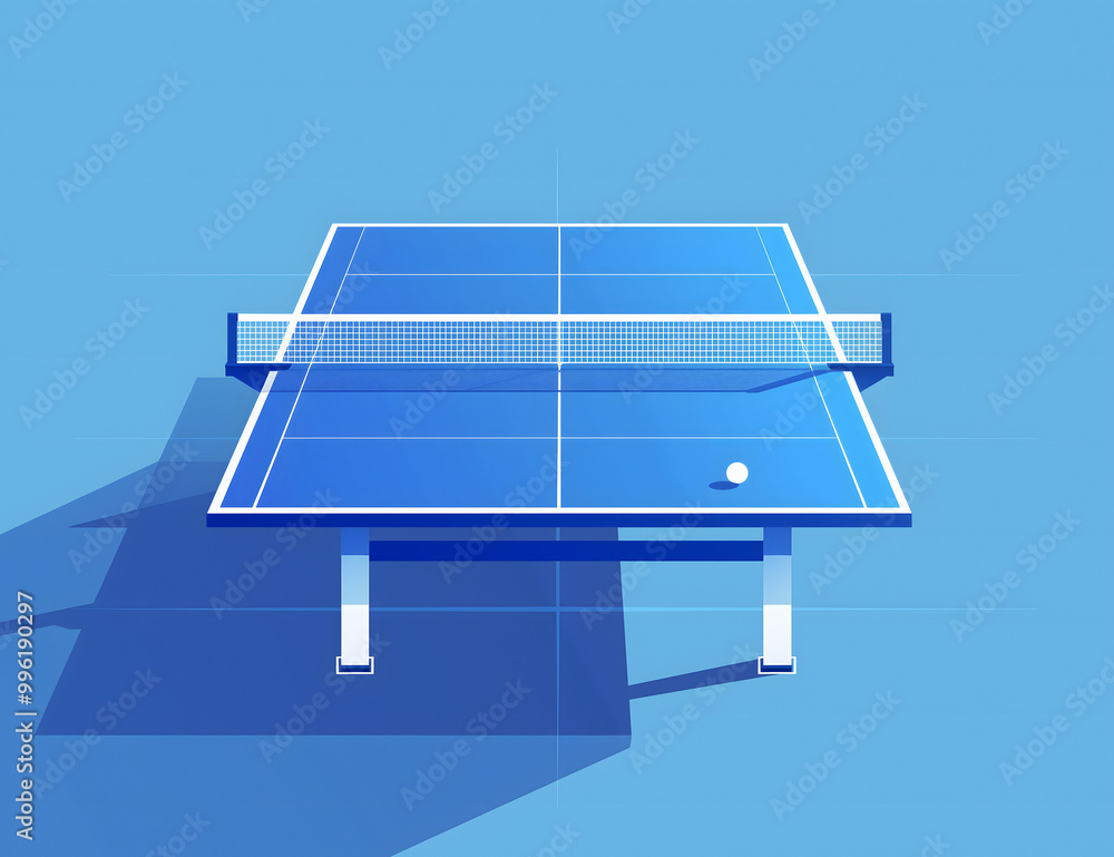 Ping Pong Tennis Table Poster Illustration Template. Table and rackets ...
