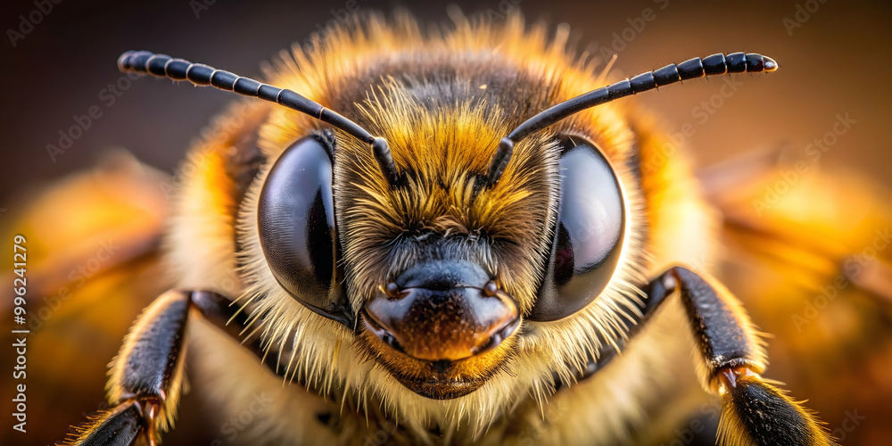 Extreme close-up of a honey bee face , honey bee, insect, close-up ...