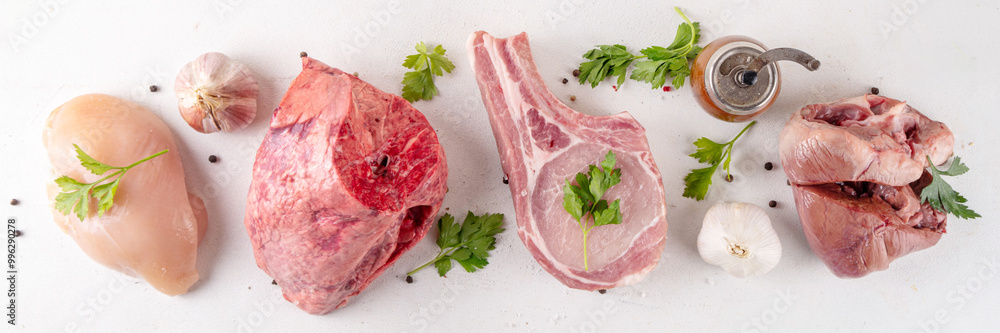 Protein carnivore diet, animal protein different sources - raw meat ...