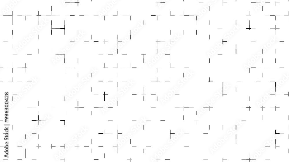 Square distorted grid black paper 4k video background, flickered effect ...