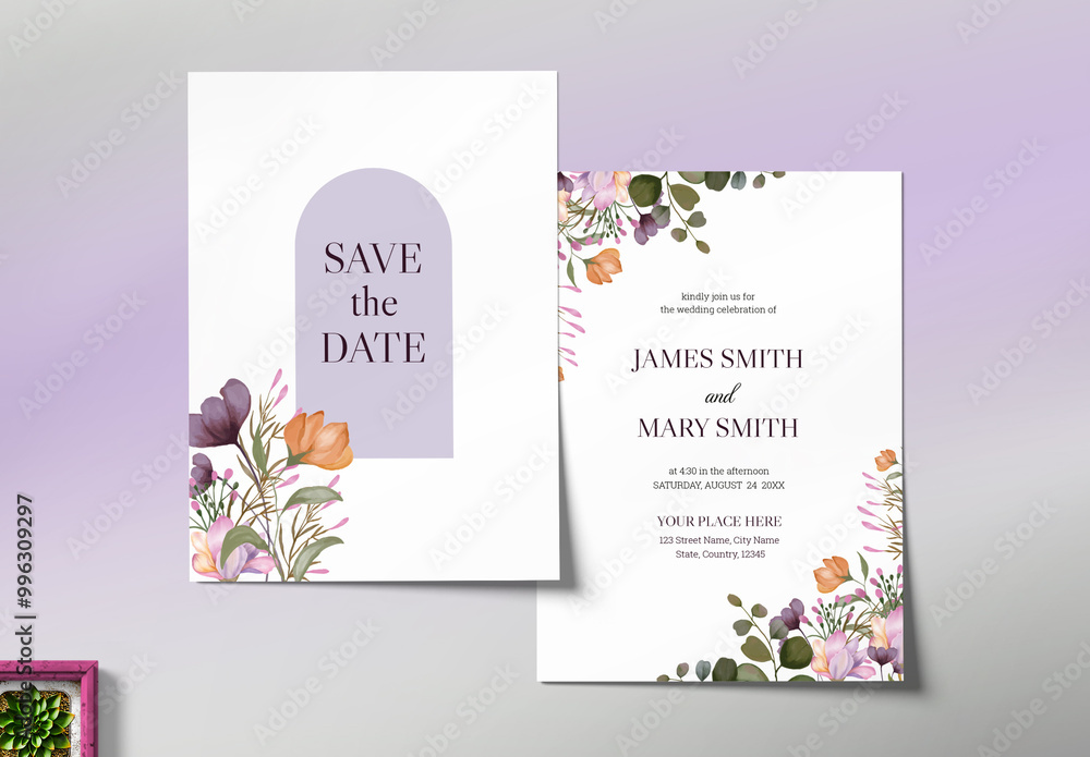Special Day Wedding Invitation Card Design Layout Stock Template ...