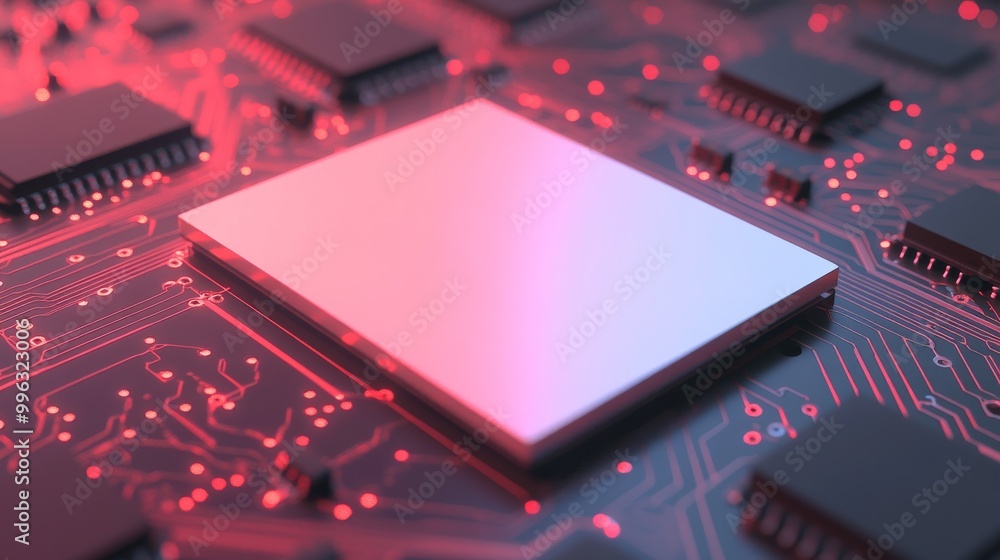 Technology texture, AI supercomputer Chrome, insane level of detail in ...