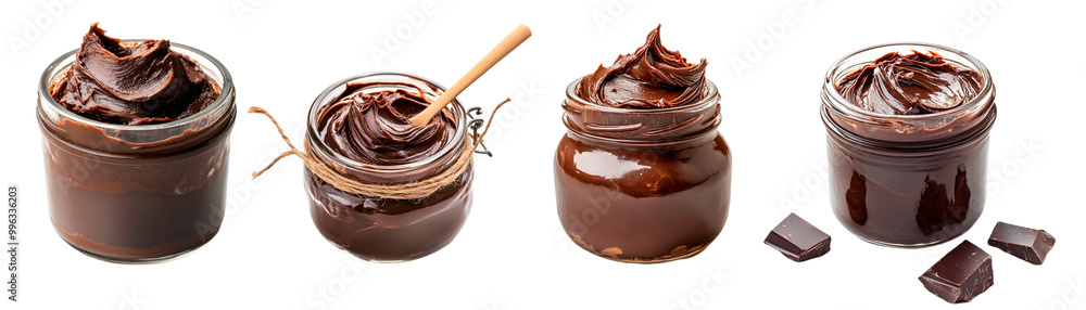 Chocolate paste in a glass jar png. Delicious chocolate paste in a jar ...
