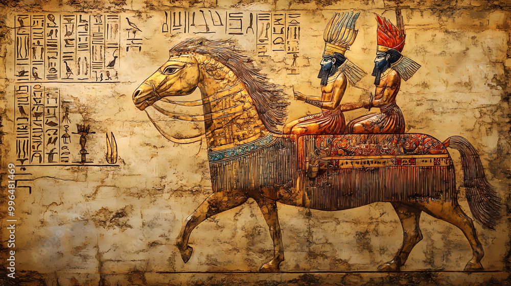 Cuneiform script wall art: ancient mesopotamian-inspired masterpiece ...