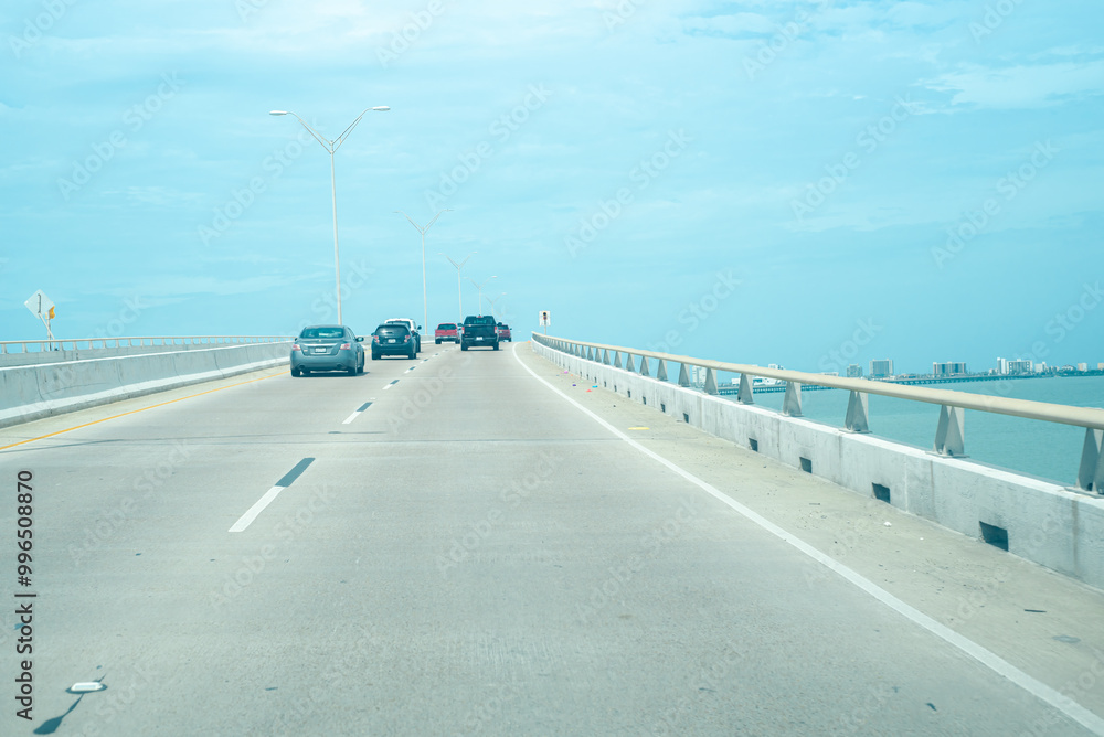 Busy traffic at The Queen Isabella Memorial Bridge or Queen Isabella ...