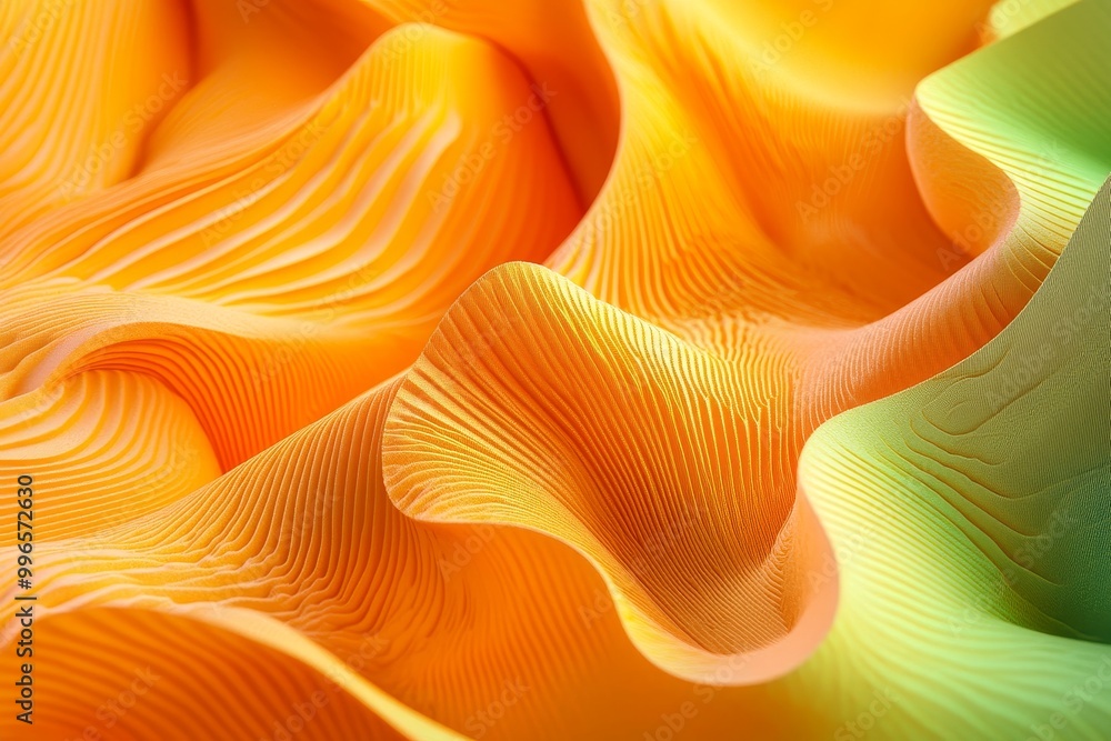 Abstract vibrant color curve background, visual wallpaper with orange ...