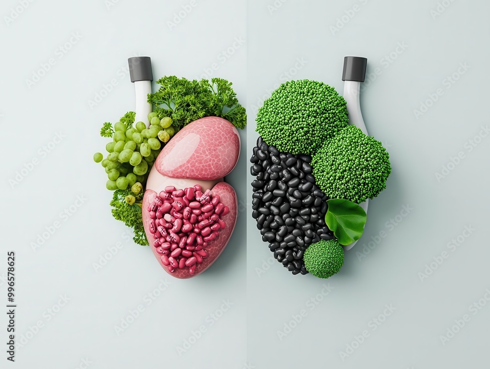 Healthy liver vs liver with cirrhosis and cancer, side-by-side ...
