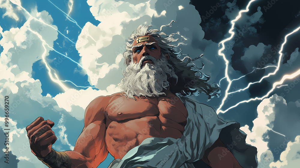 Zeus: king of the gods in ancient greek mythology, god of the sky and ...
