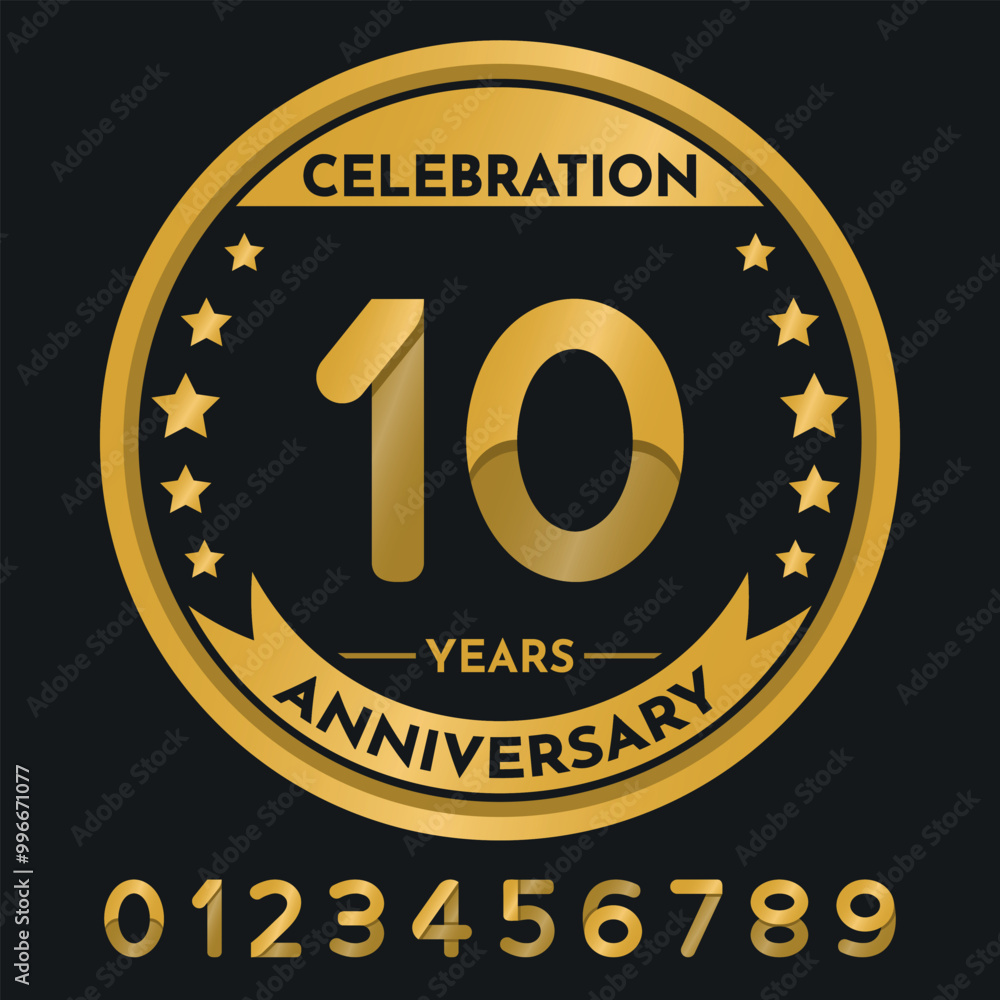 Gold Seal Anniversary Celebration - Gold and Transparent Seal in ...