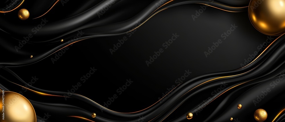A gold background filled with golden balls, and a separate image ...