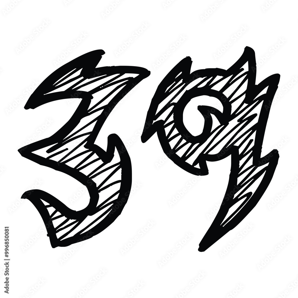 39 Classic Vintage Sport Jersey / Uniform numbers in black with a black ...