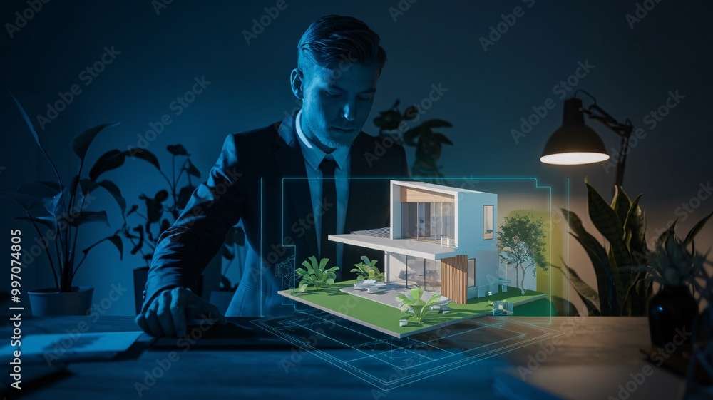 Architect's Vision: A young architect meticulously designs a stunning ...