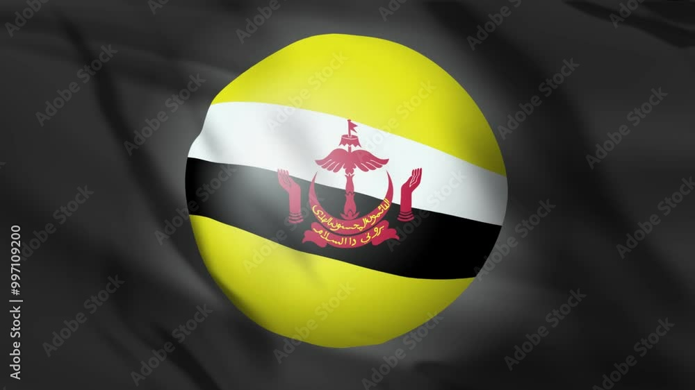 Waving National Flag Of Brunei, National Brunei Flag Animation, Brunei ...