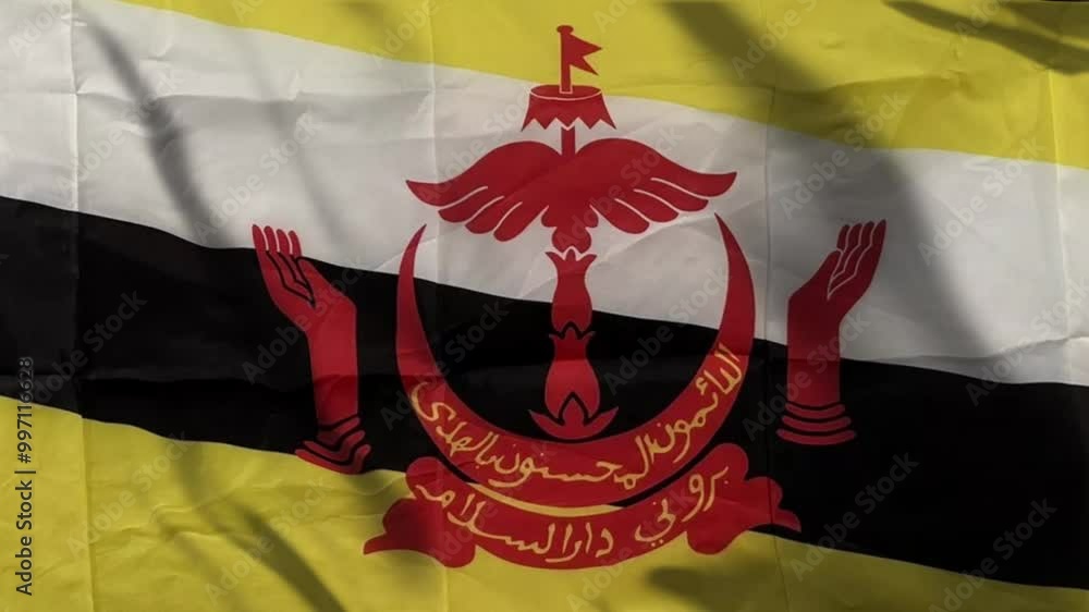 Brunei Flag, National Brunei Darussalam Flag Animation, Brunei Flag ...